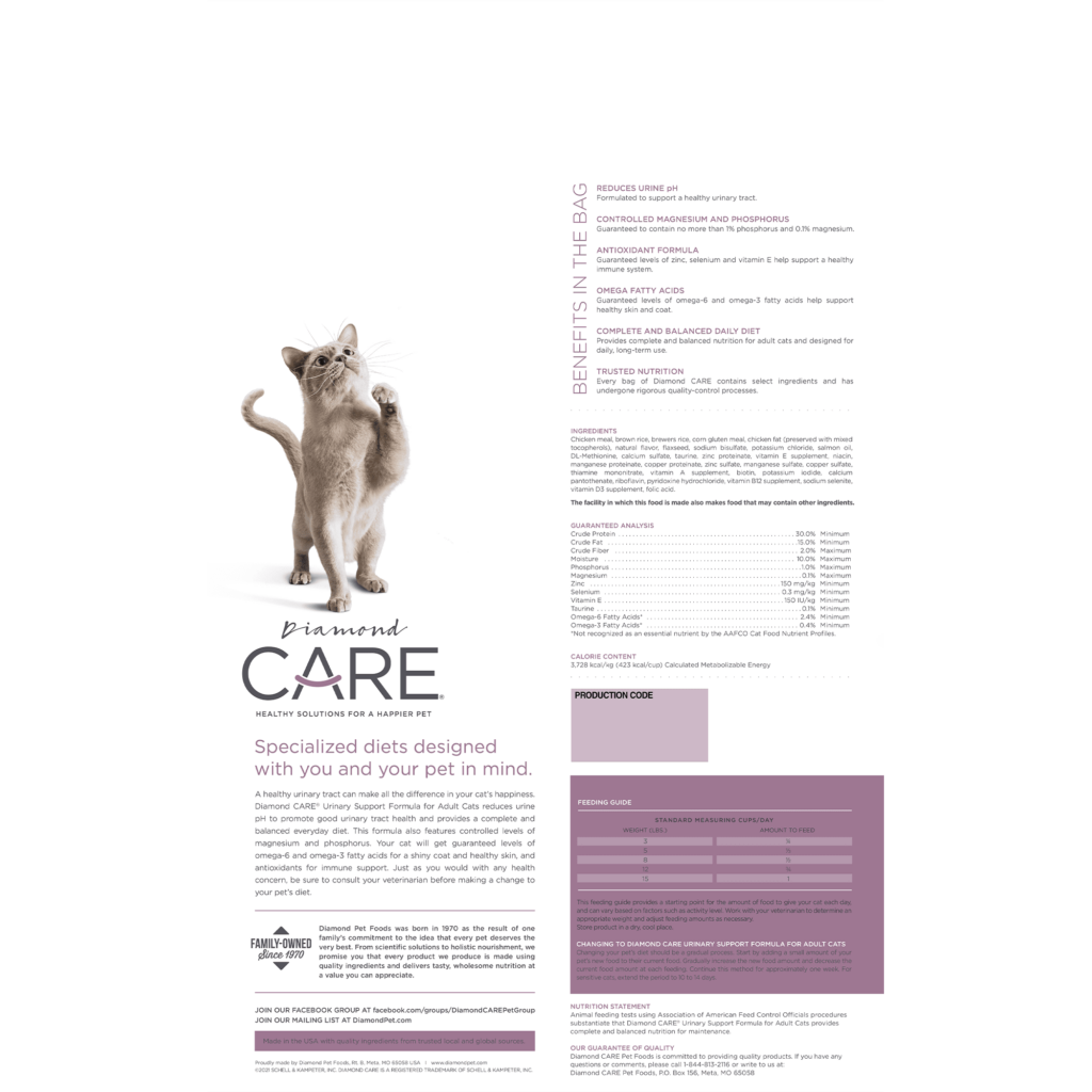 DIAMOND CARE Urinary Support Formula for Adult Cats - Mini Pets World