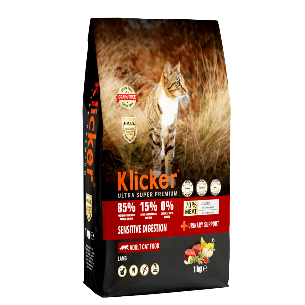 Klicker Adult Cat Food – Lamb for Sensitive Digestion (1kg) - Mini Pets ...